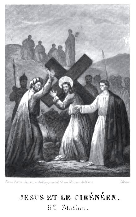 V. Chemin de Croix – Simon le Cyrénéen aide Jésus à porter sa croix ...